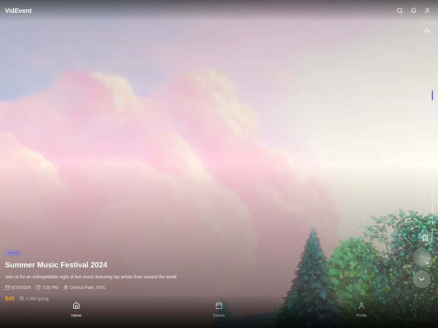 VidEvent: Video-First Event Recommendation App