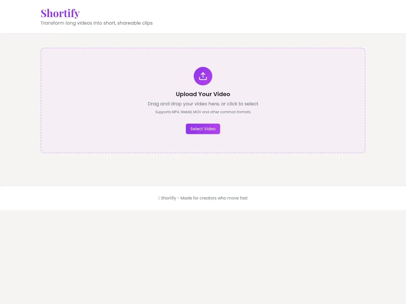Shortify: Video Length Reducer App