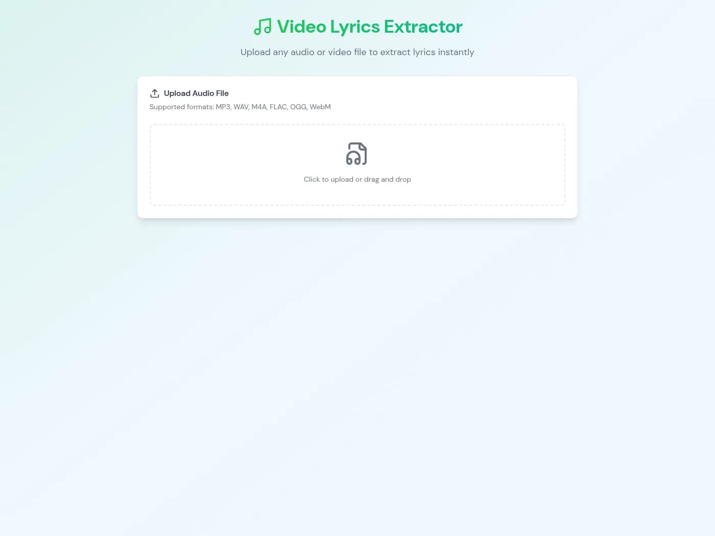 Video Lyrics Extractor
