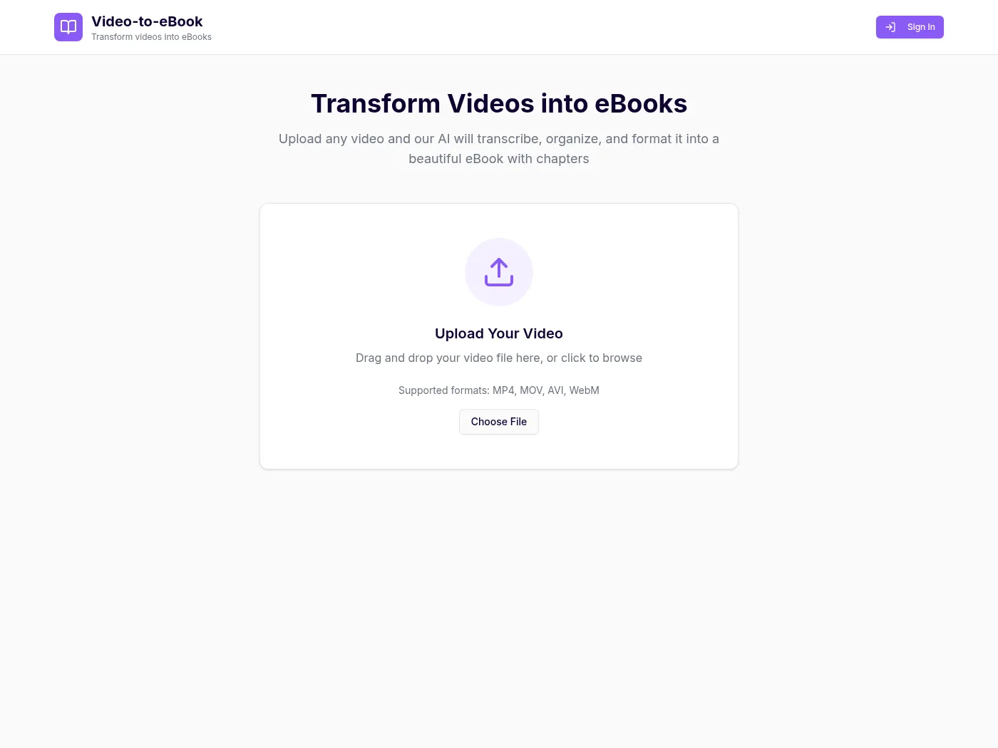 Video-to-eBook Generator
