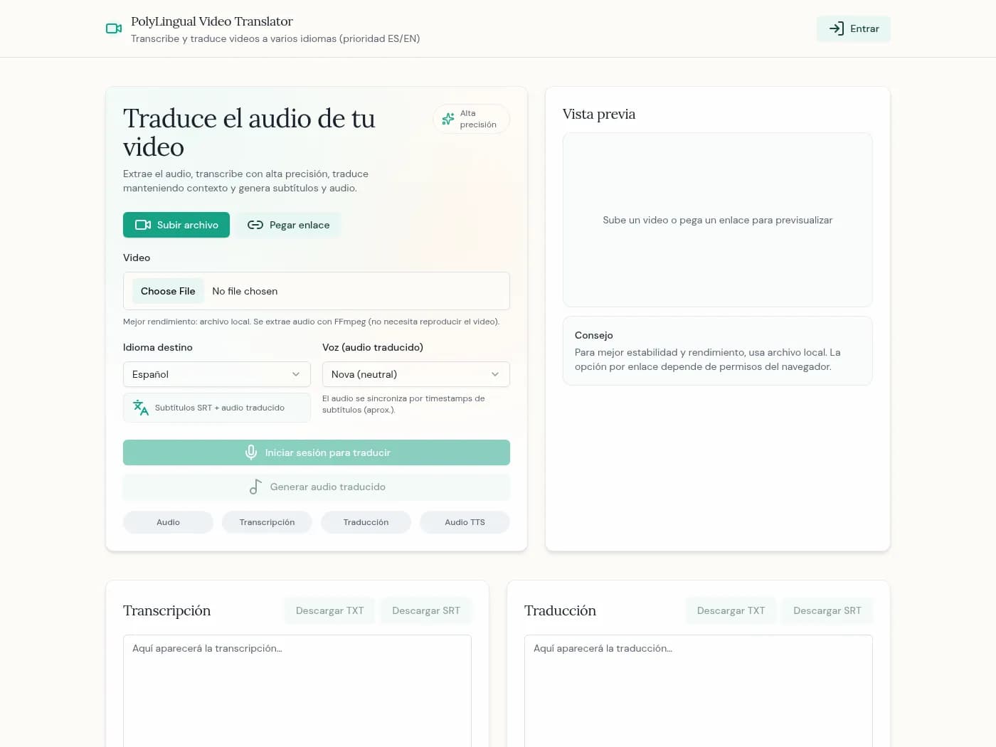 PolyLingual Video Translator