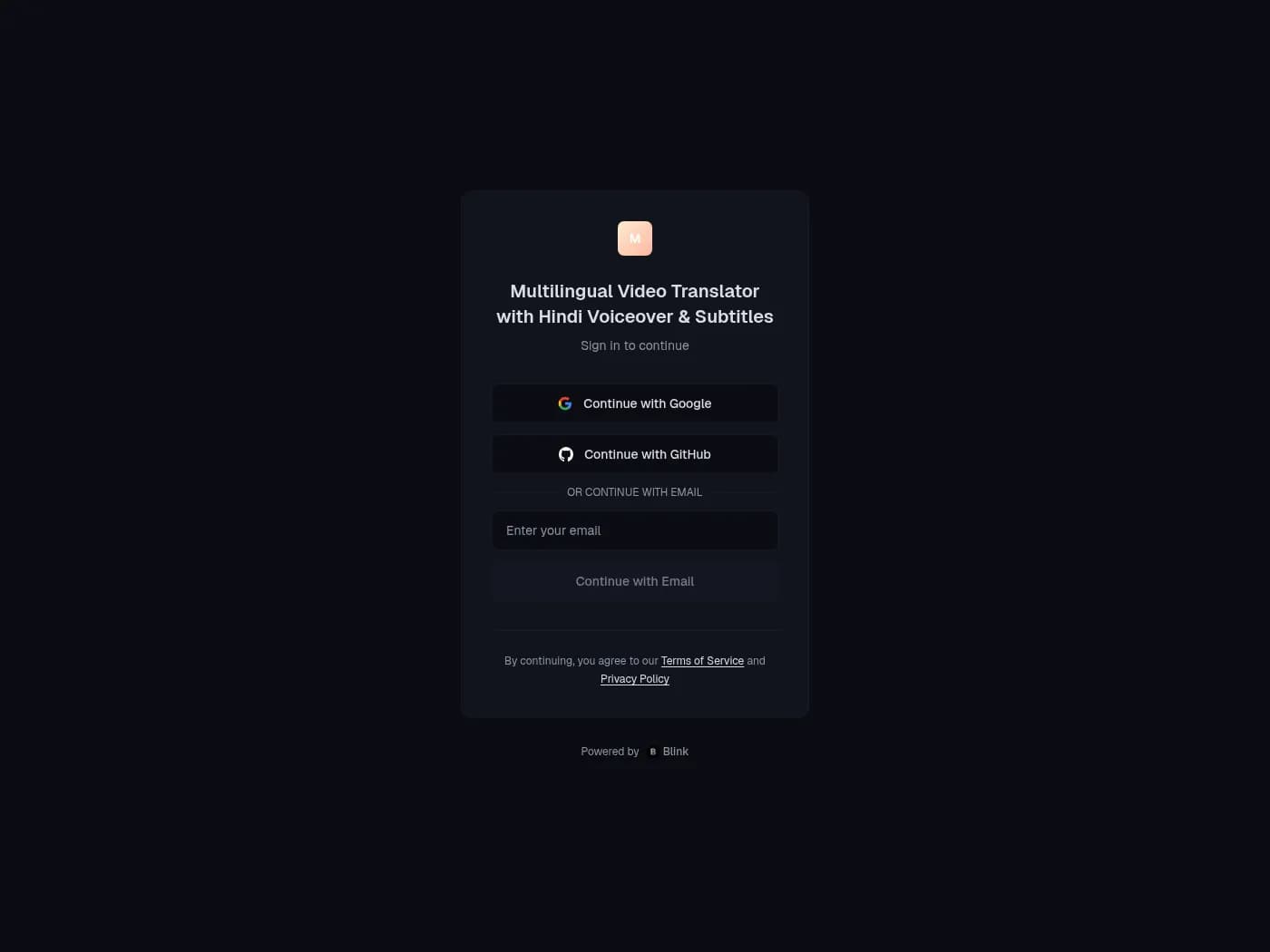 Multilingual Video Translator with Hindi Voiceover & Subtitles