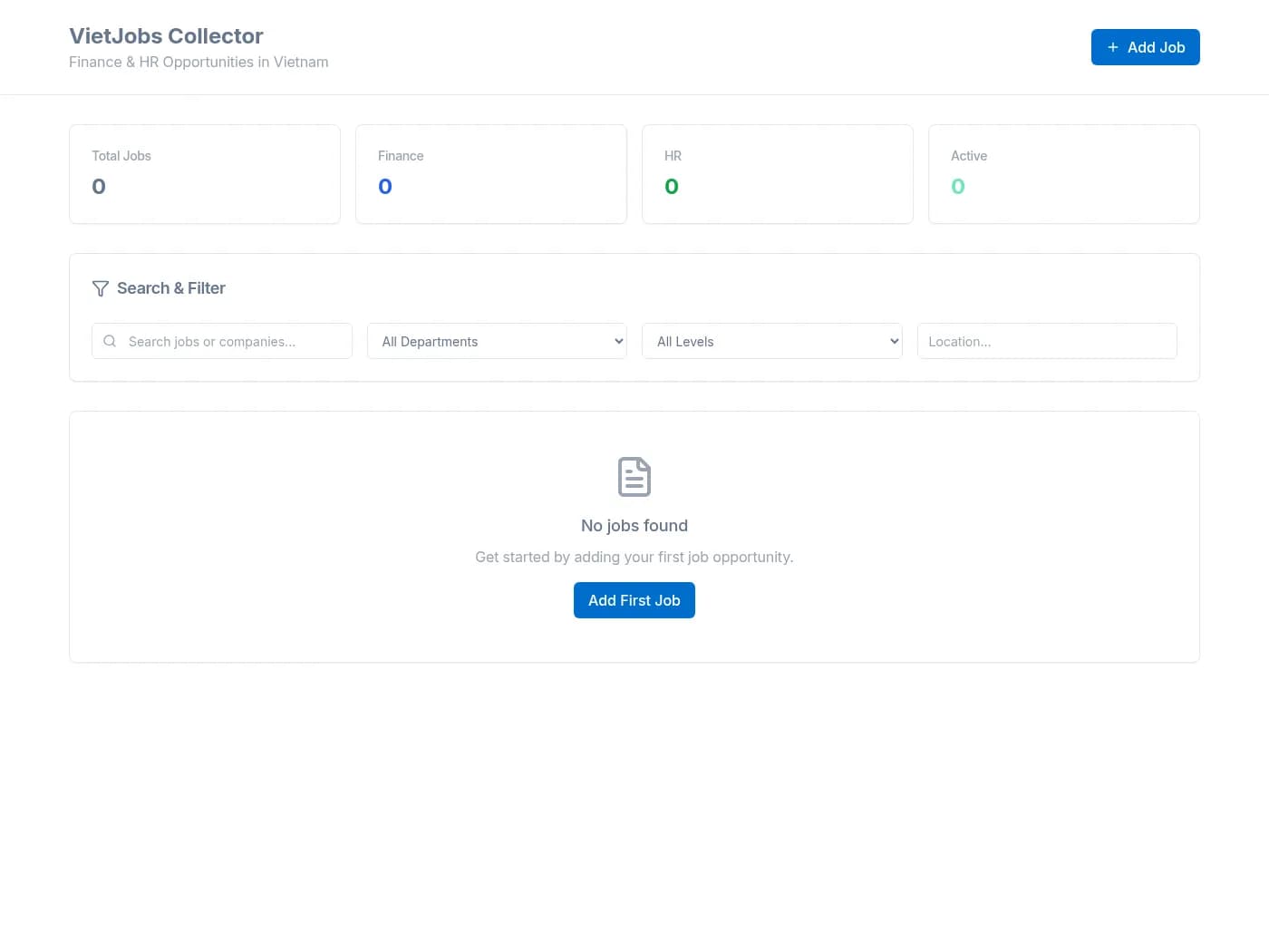 Vietnam Finance & HR Jobs Collector Web App