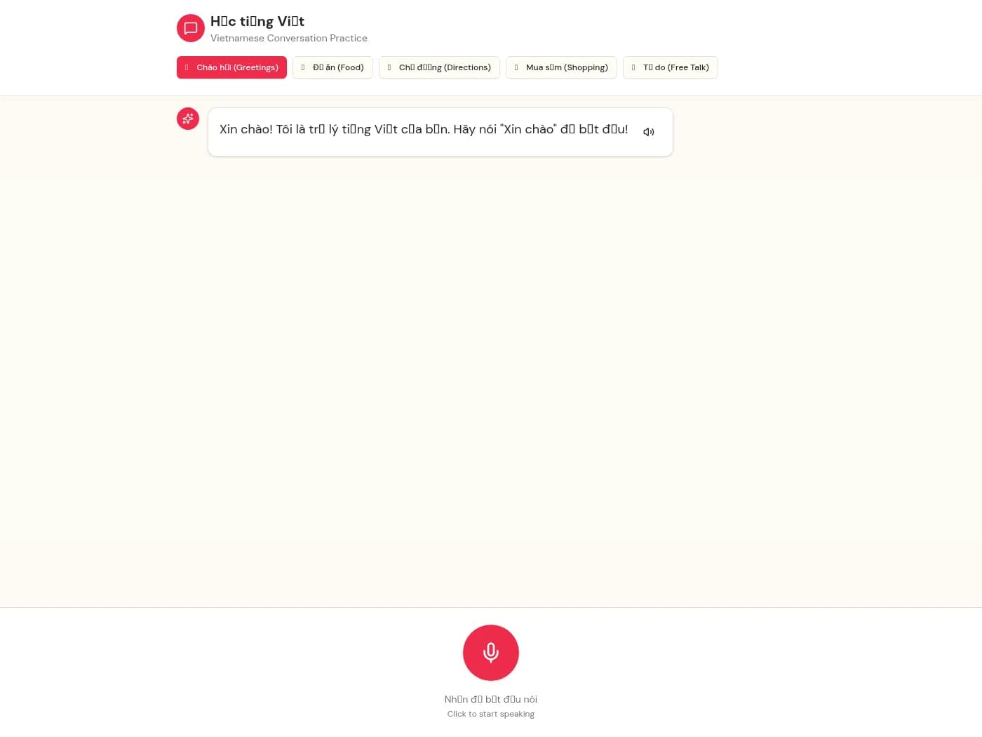 Vietnamese Language Conversational Web App