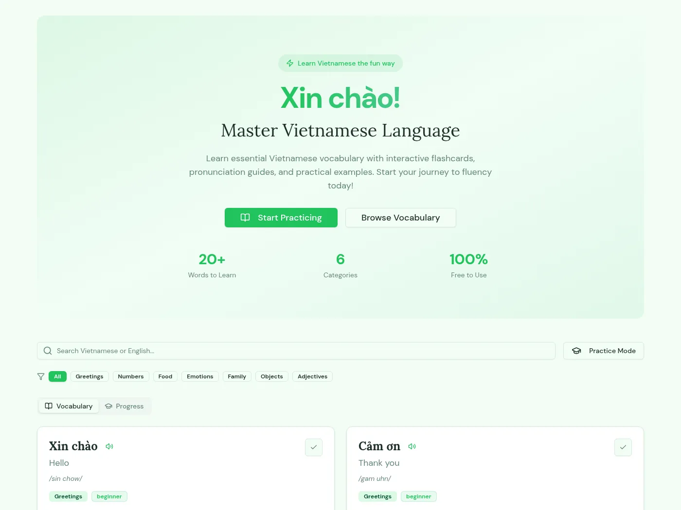 Vietnamese Language Support App