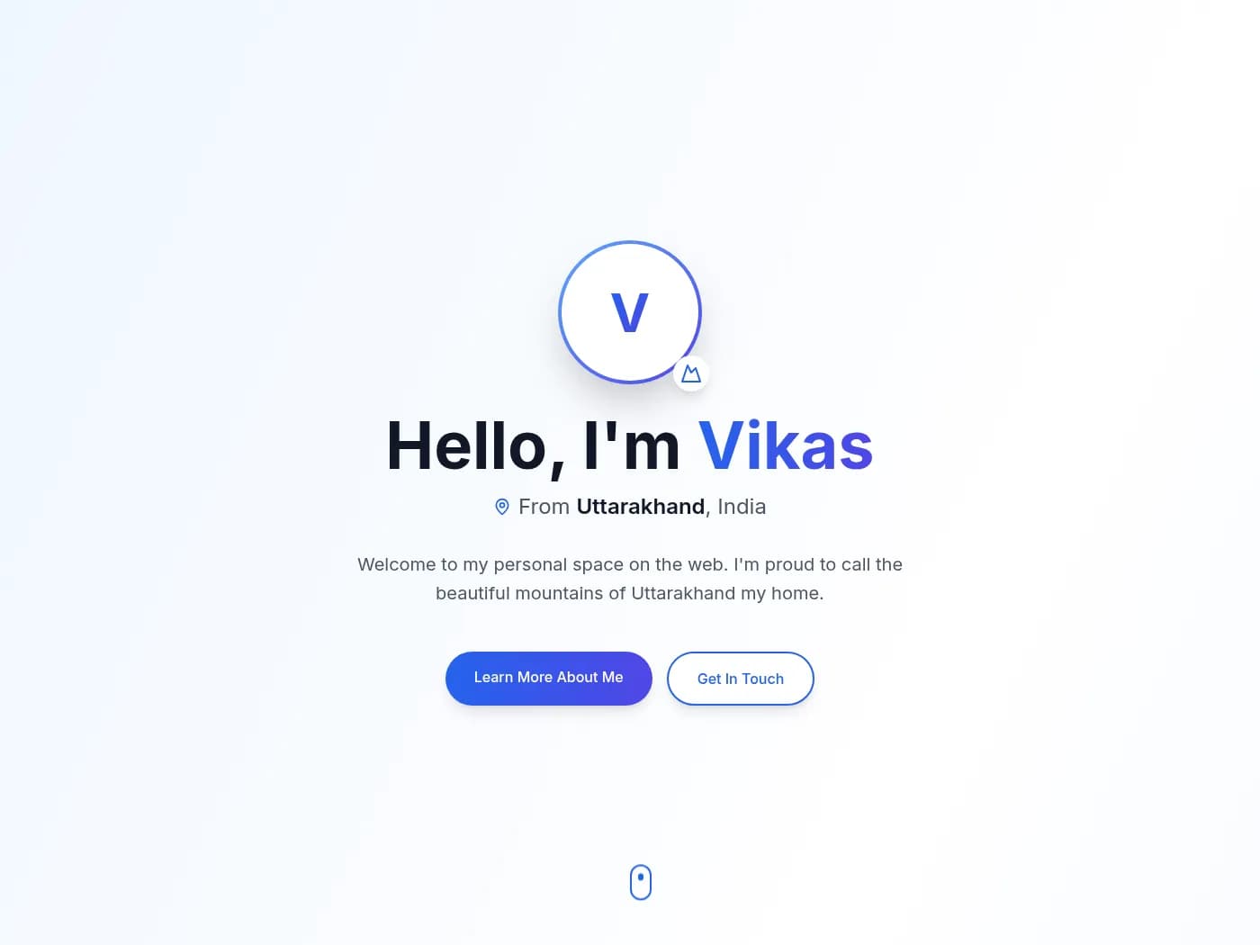 Personal Introduction Page for Vikas from Uttarakhand