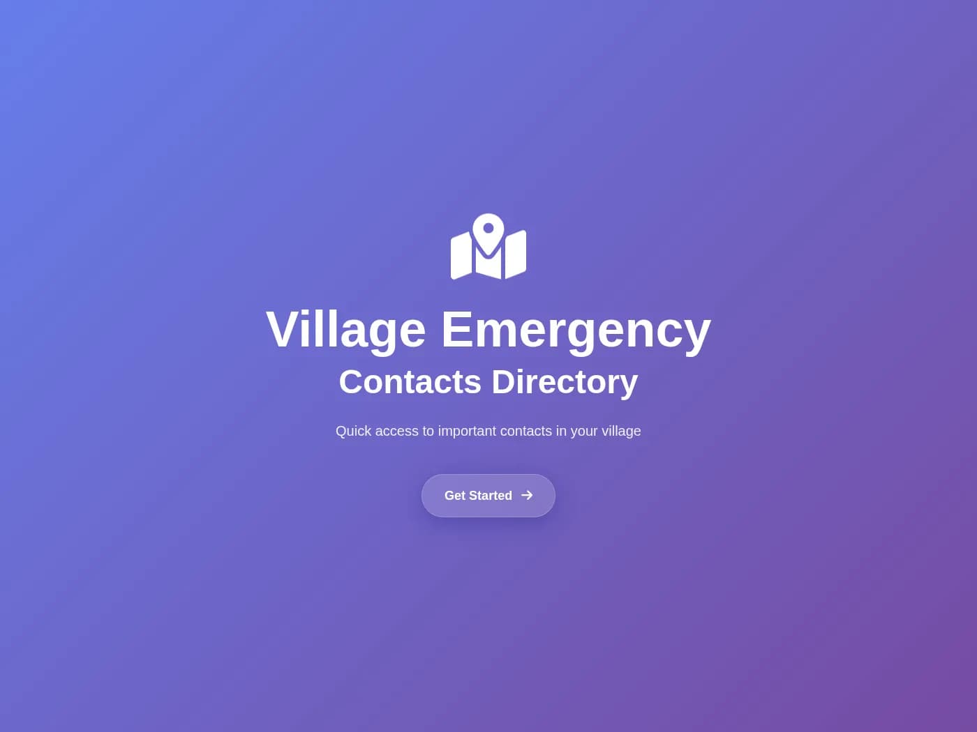 Village Emergency Contacts Directory Web App