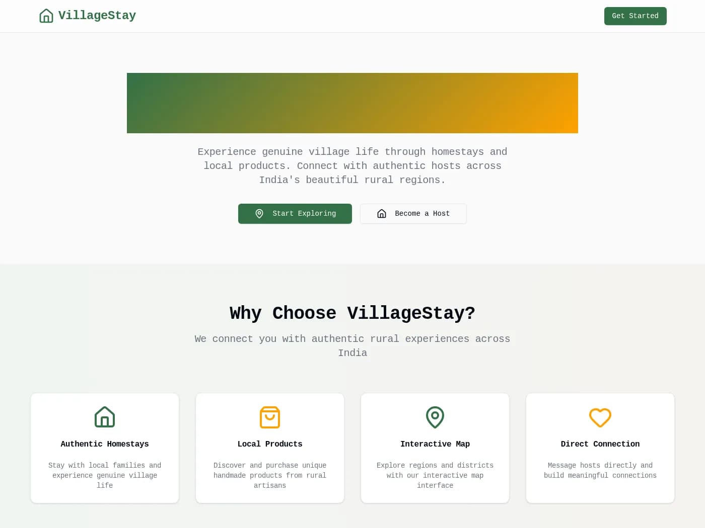VillageStay: Authentic Rural Homestay & Marketplace Platform