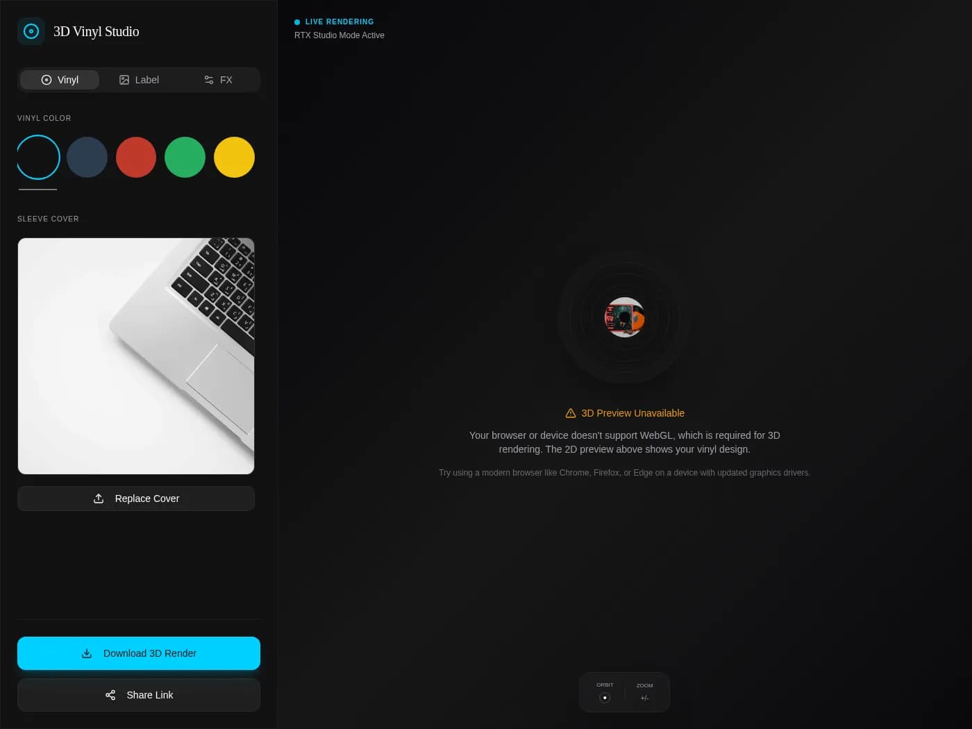 3D Vinyl Creator
