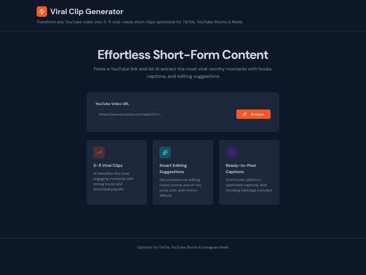 Viral Clip Generator for Social Video