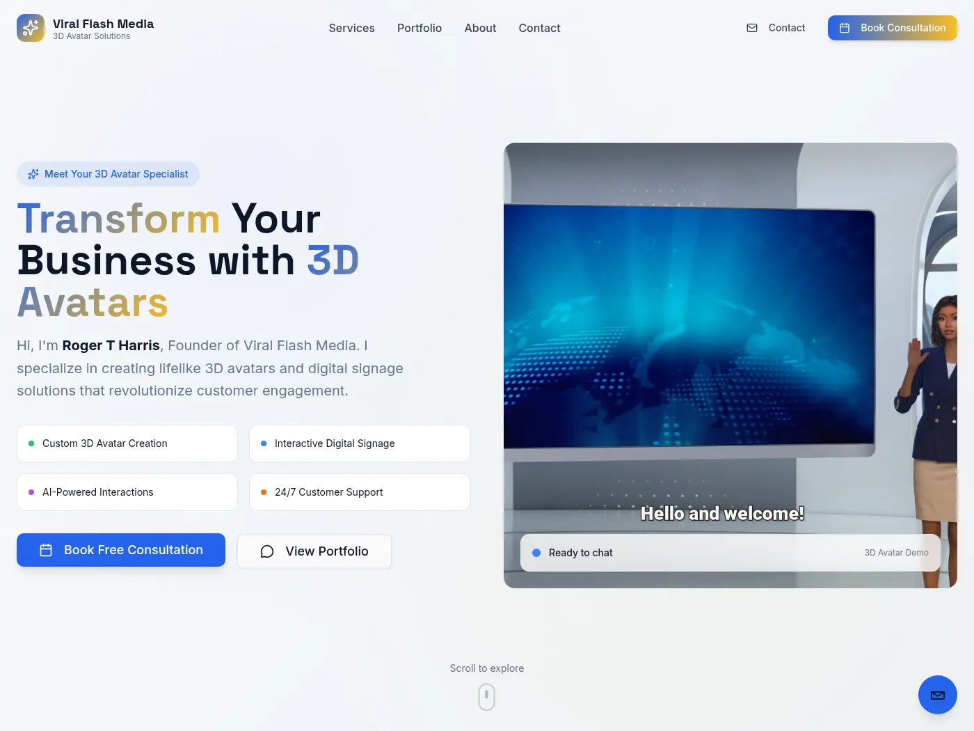 Viral Flash Media AI Solutions Website