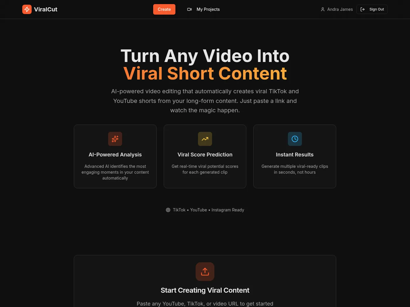 Viral Short Video Generator Website