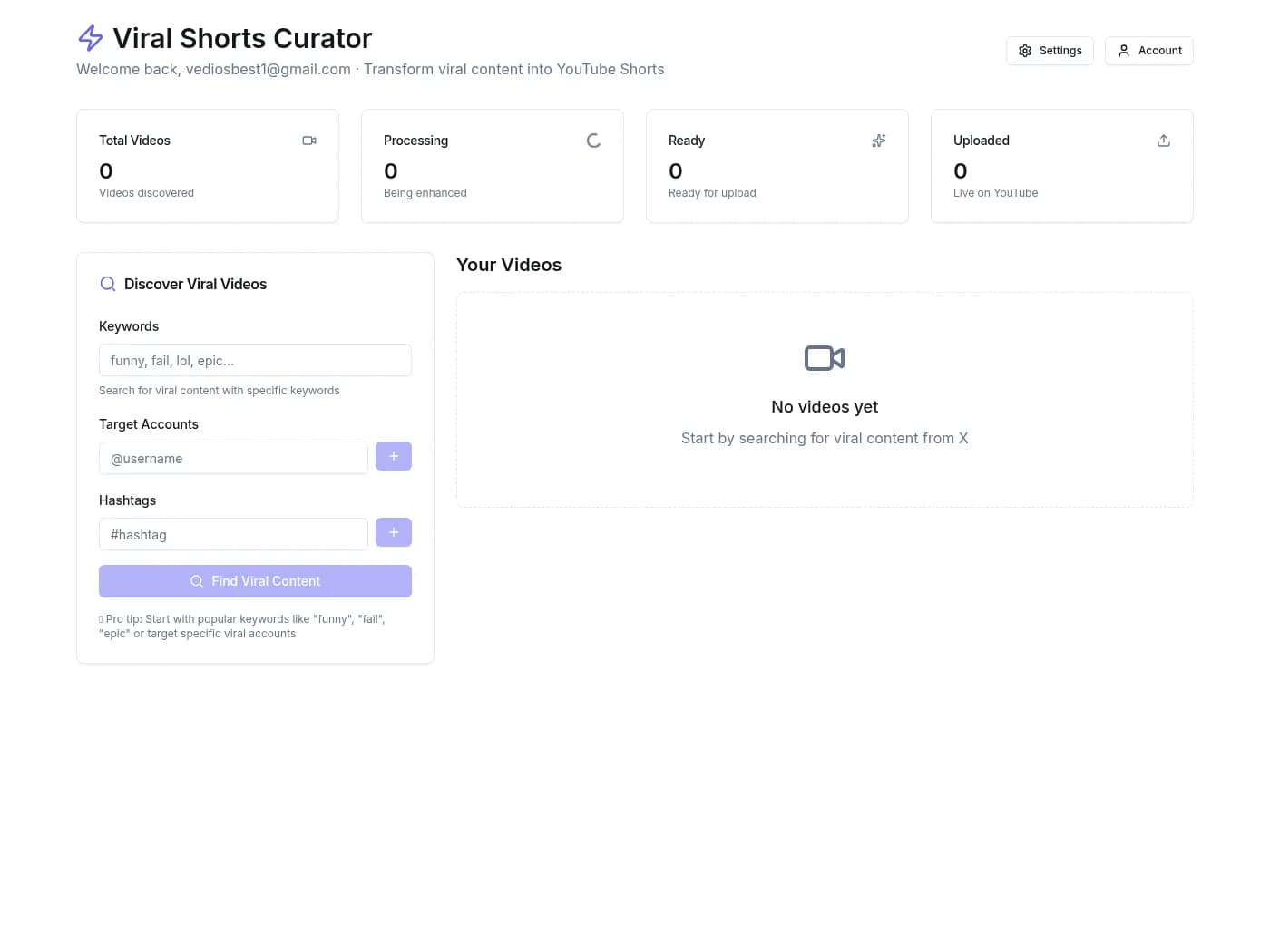 Viral Shorts Auto-Curator for X & YouTube