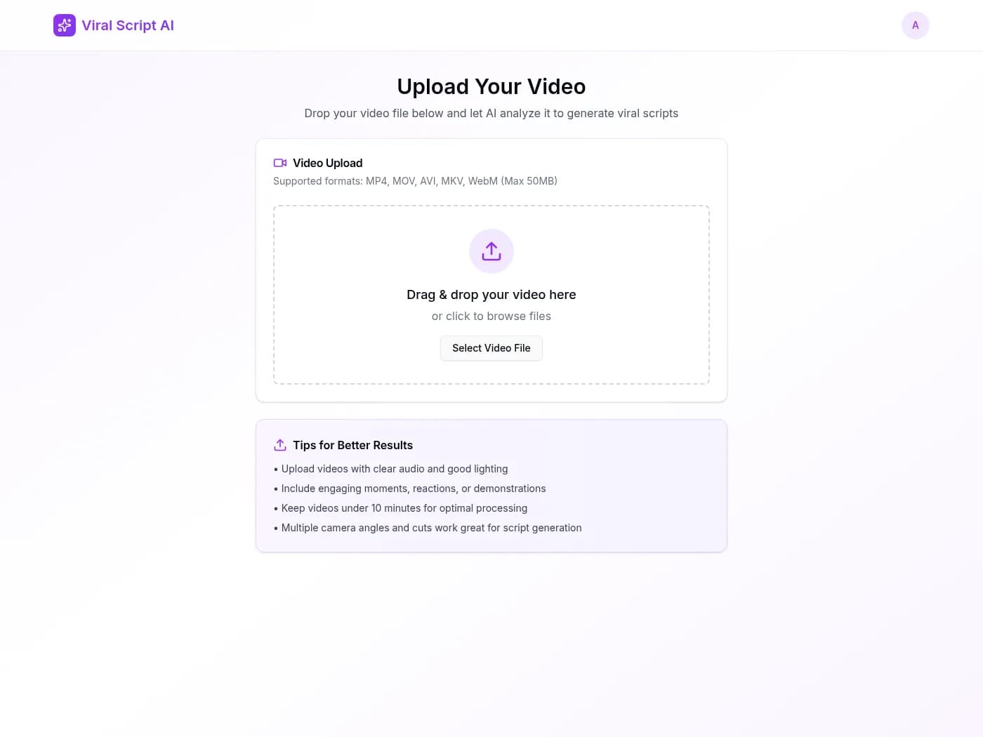 Viral Video Script Generator