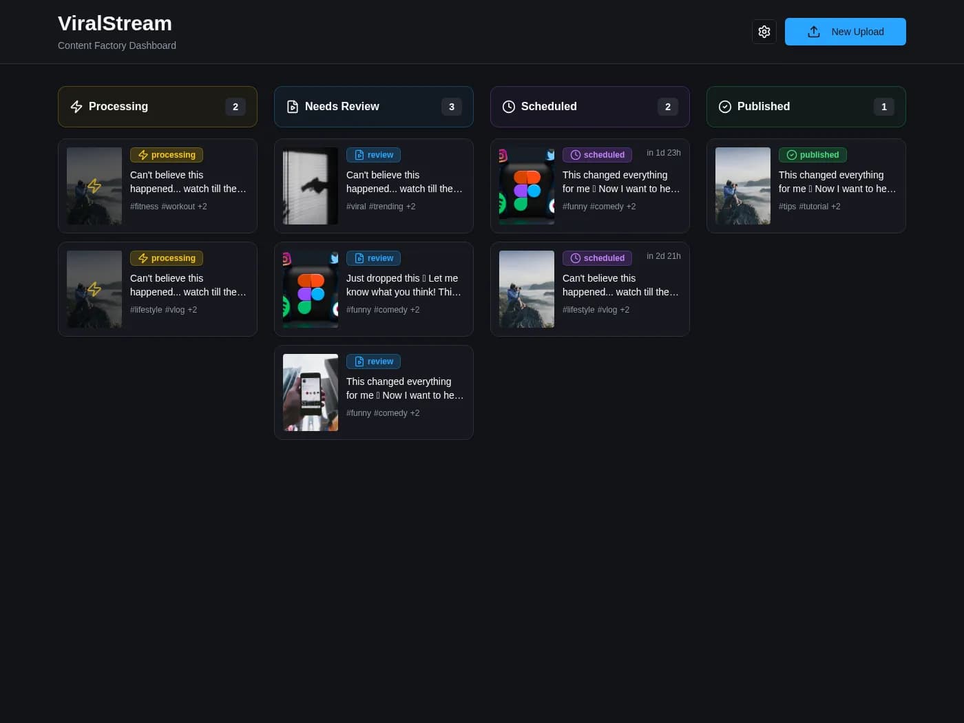 ViralStream Social Video Content Factory & Scheduler