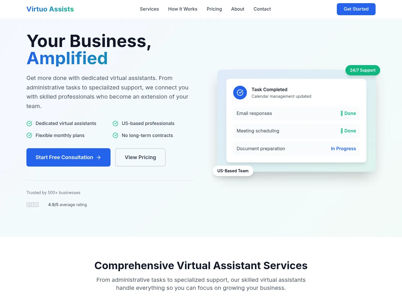 Virtual Assistant Service Platform