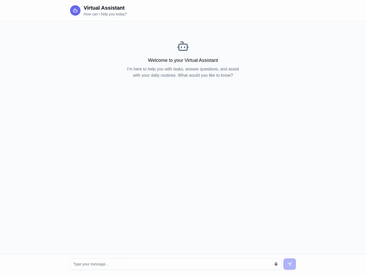 Virtual Assistant Web App