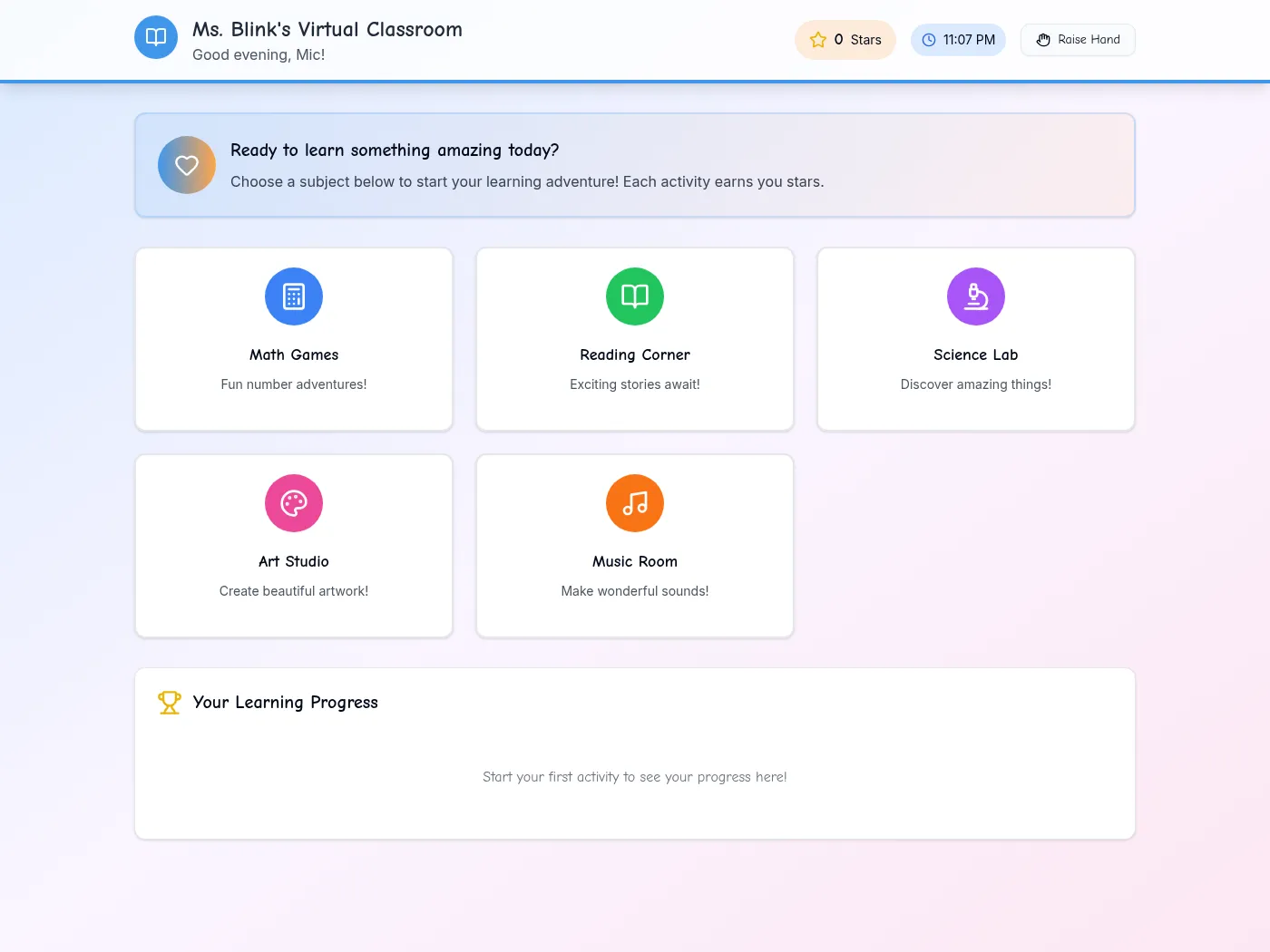 Virtual Classroom for Primary School Pupils