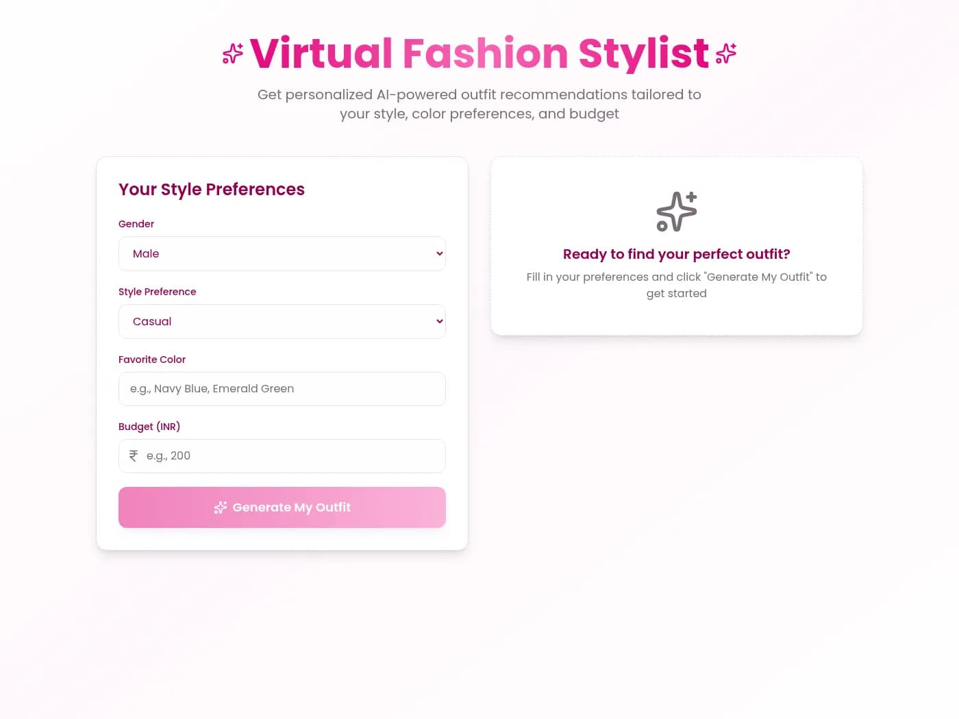 Virtual Fashion Stylist: AI-Powered Outfit Recommendation Web App