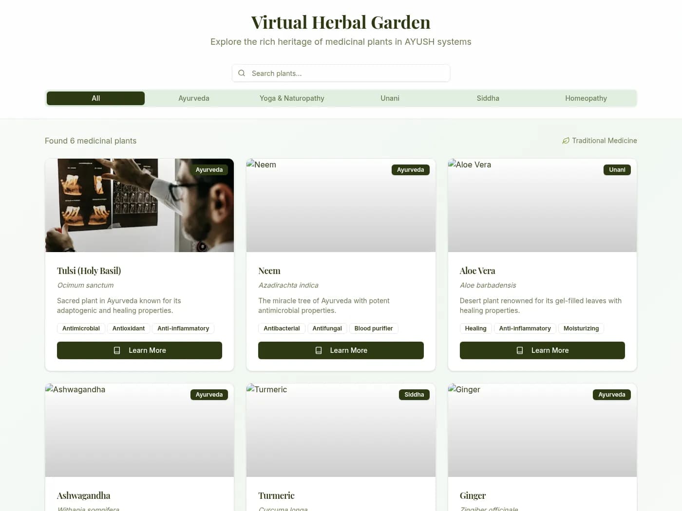Virtual Herbal Garden: Explore Medicinal Plants in AYUSH