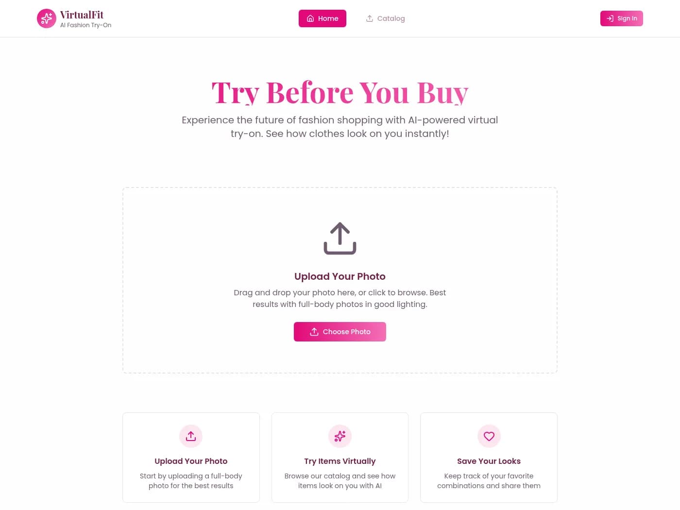 Virtual Try-On Fashion App