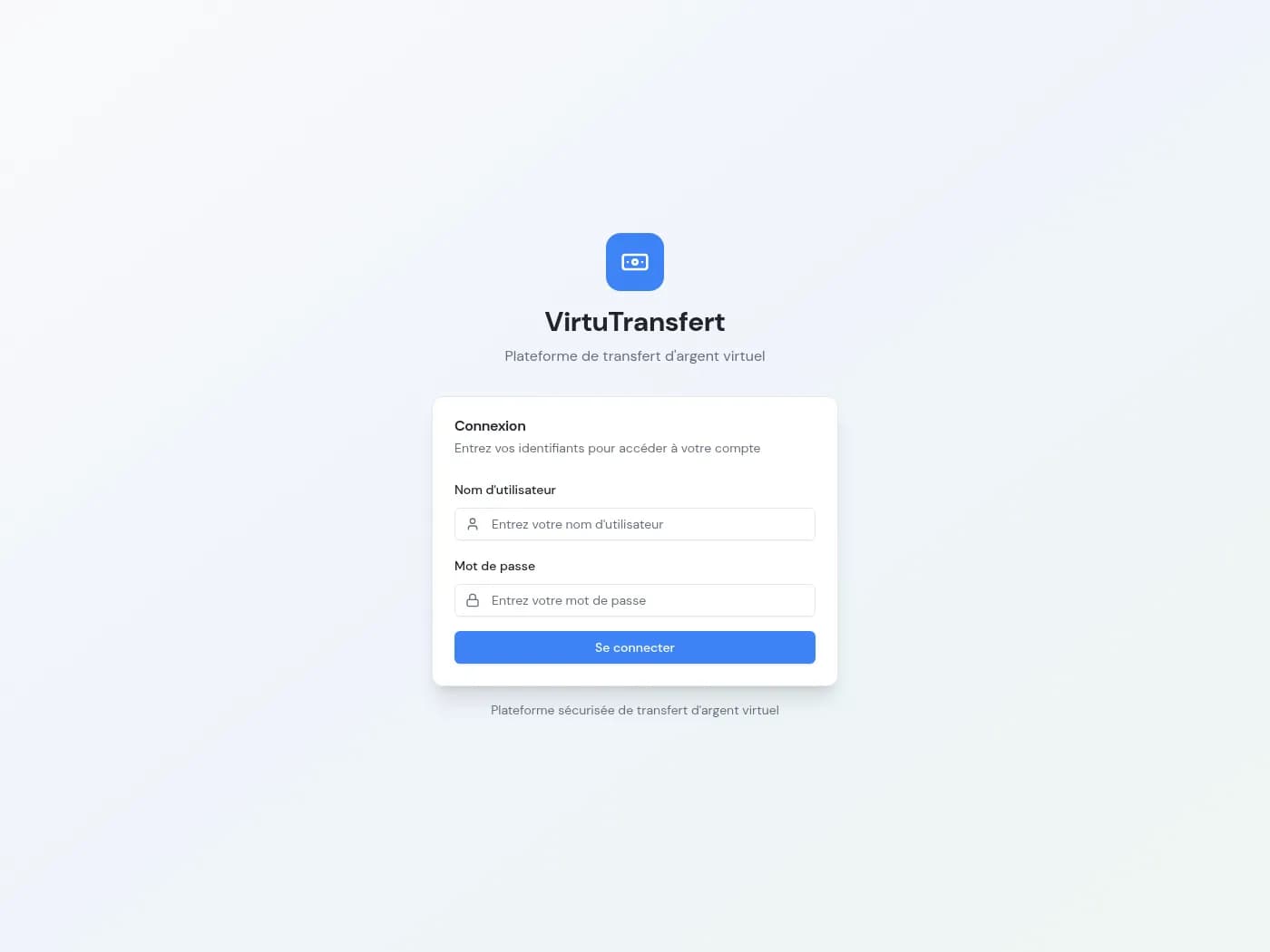 VirtuTransfert Plateforme