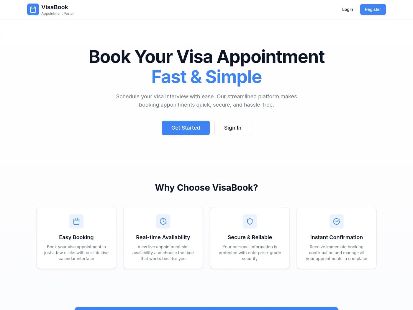 Visa Appointment Booking and Management Portal