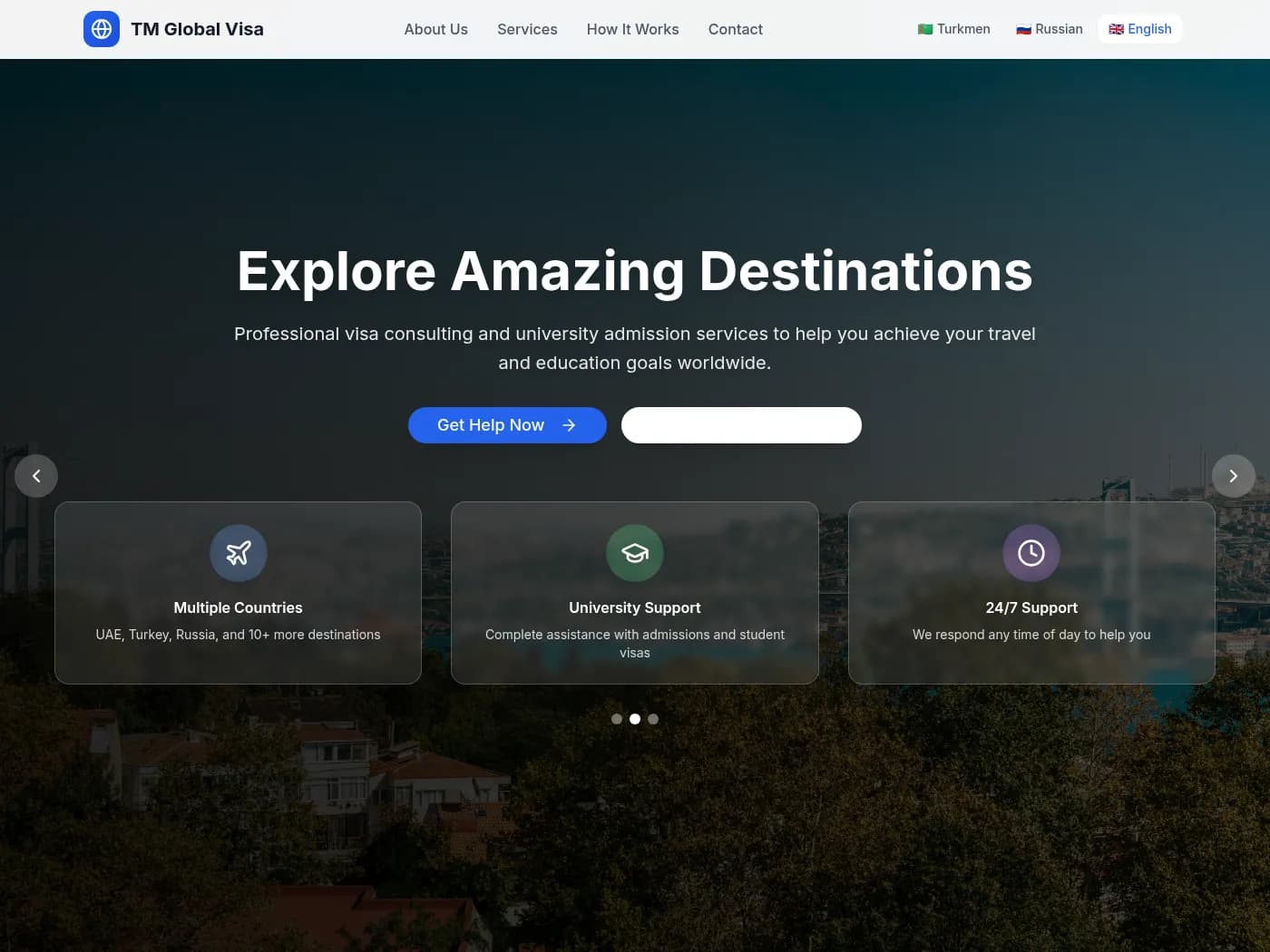 Visa Support Website for Turkmenistan Citizens