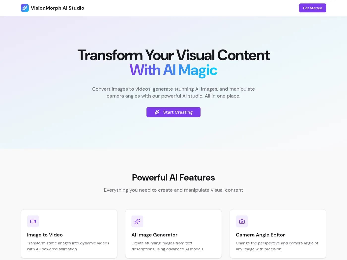 VisionMorph AI Studio