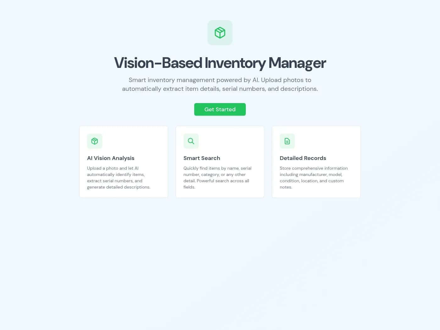 Vision-Based Inventory Manager