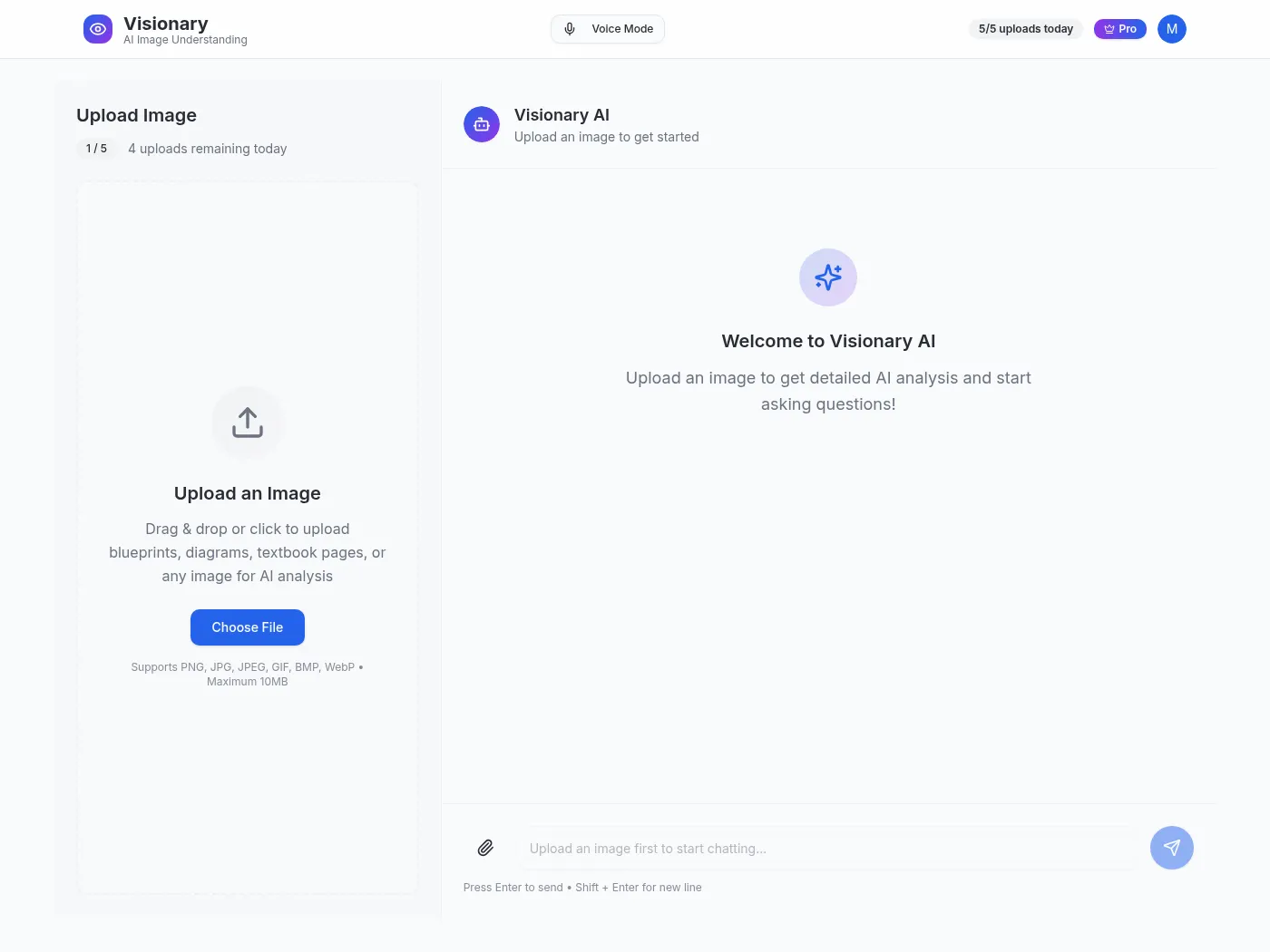 Visionary: AI-Powered Image Understanding & Interactive Q&A Platform