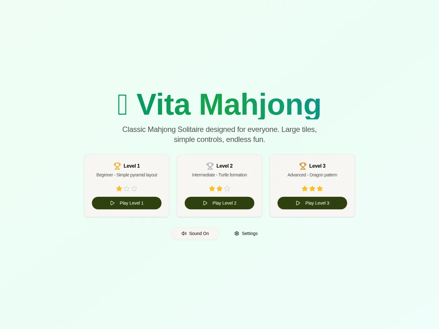 Vita Mahjong Web Clone