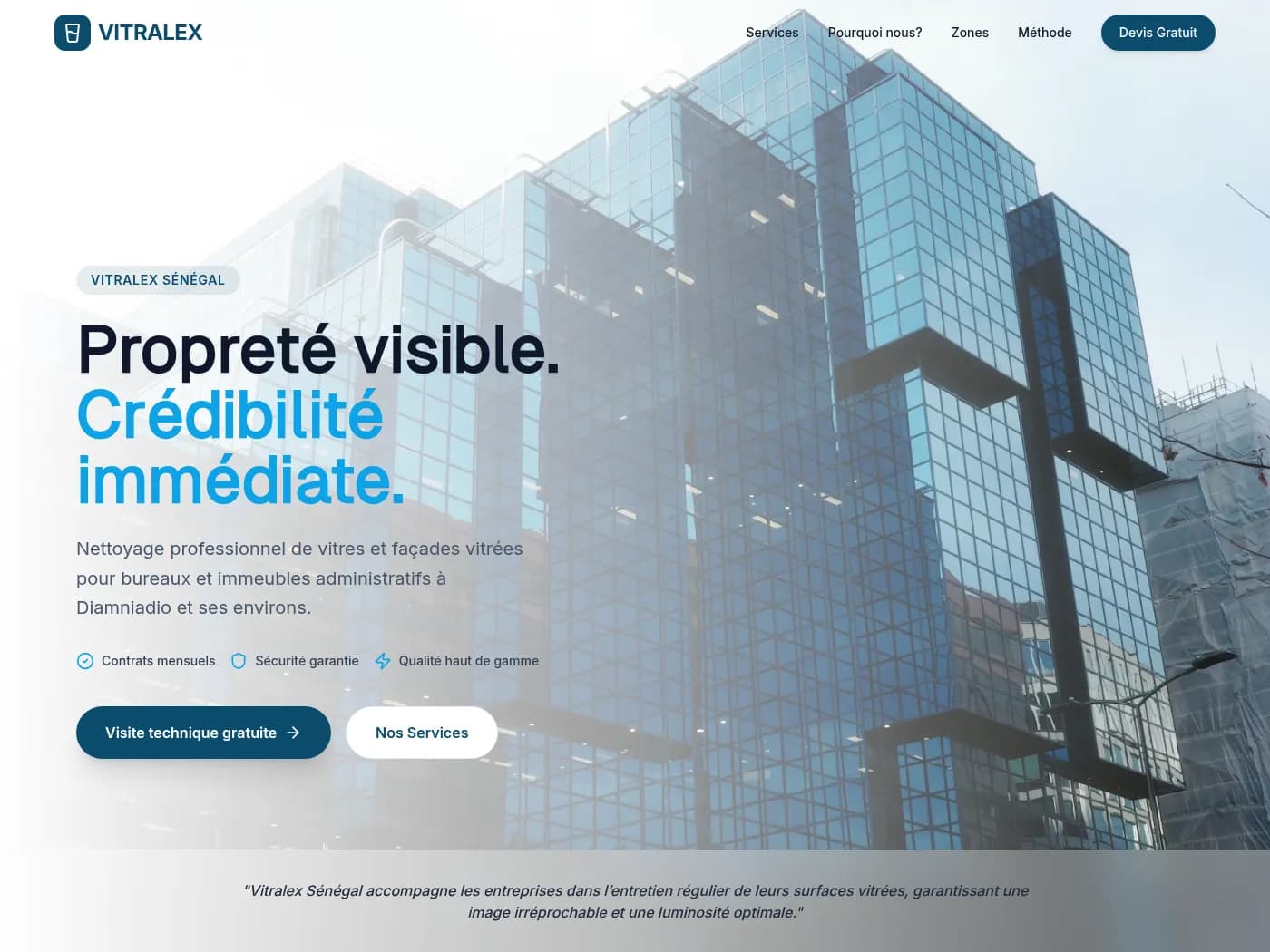 Vitralex Landing Page