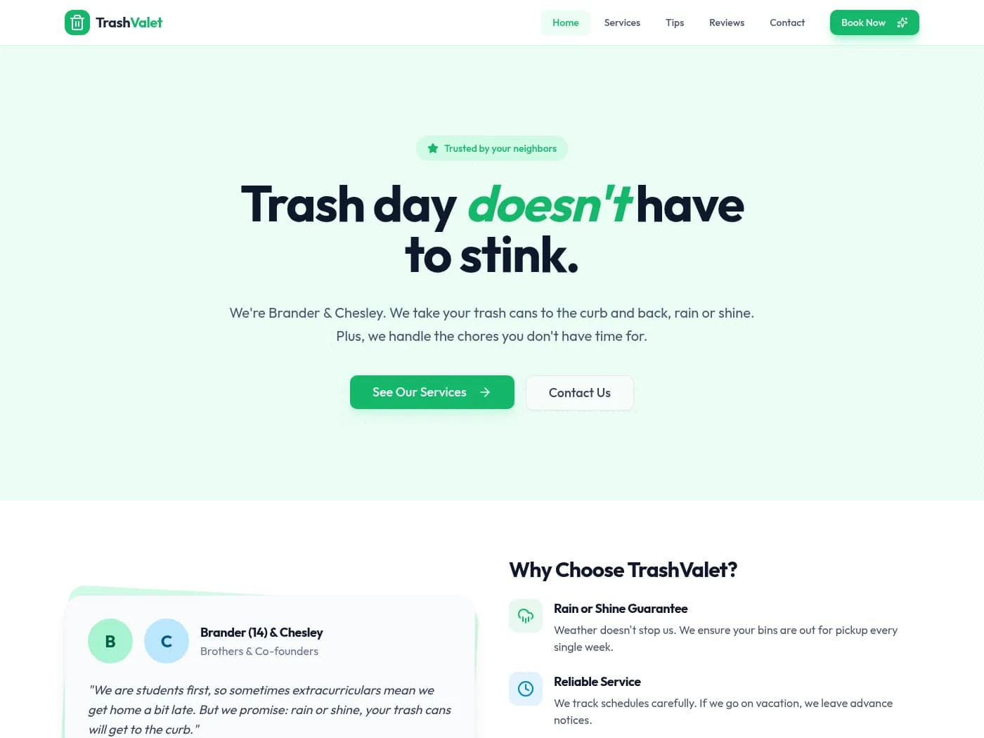 ViveFresh Business Website for Brander 14 & Chesley