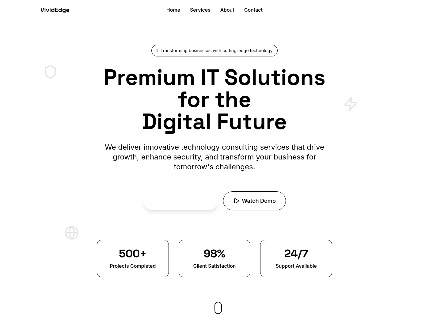 VividEdge IT Consulting Website