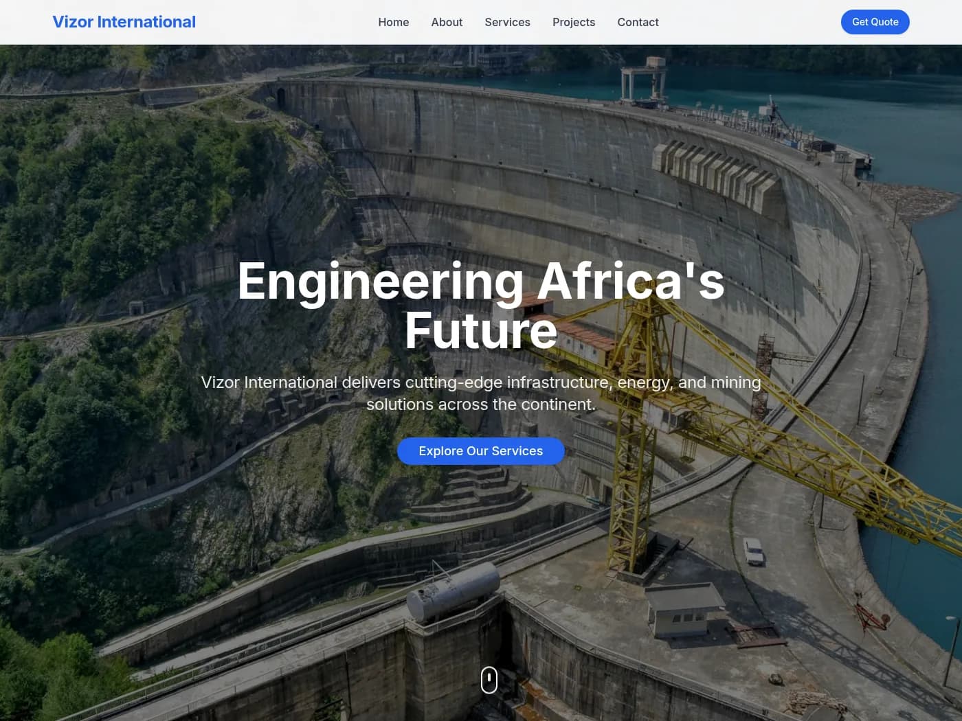 Vizor International Homepage Generator