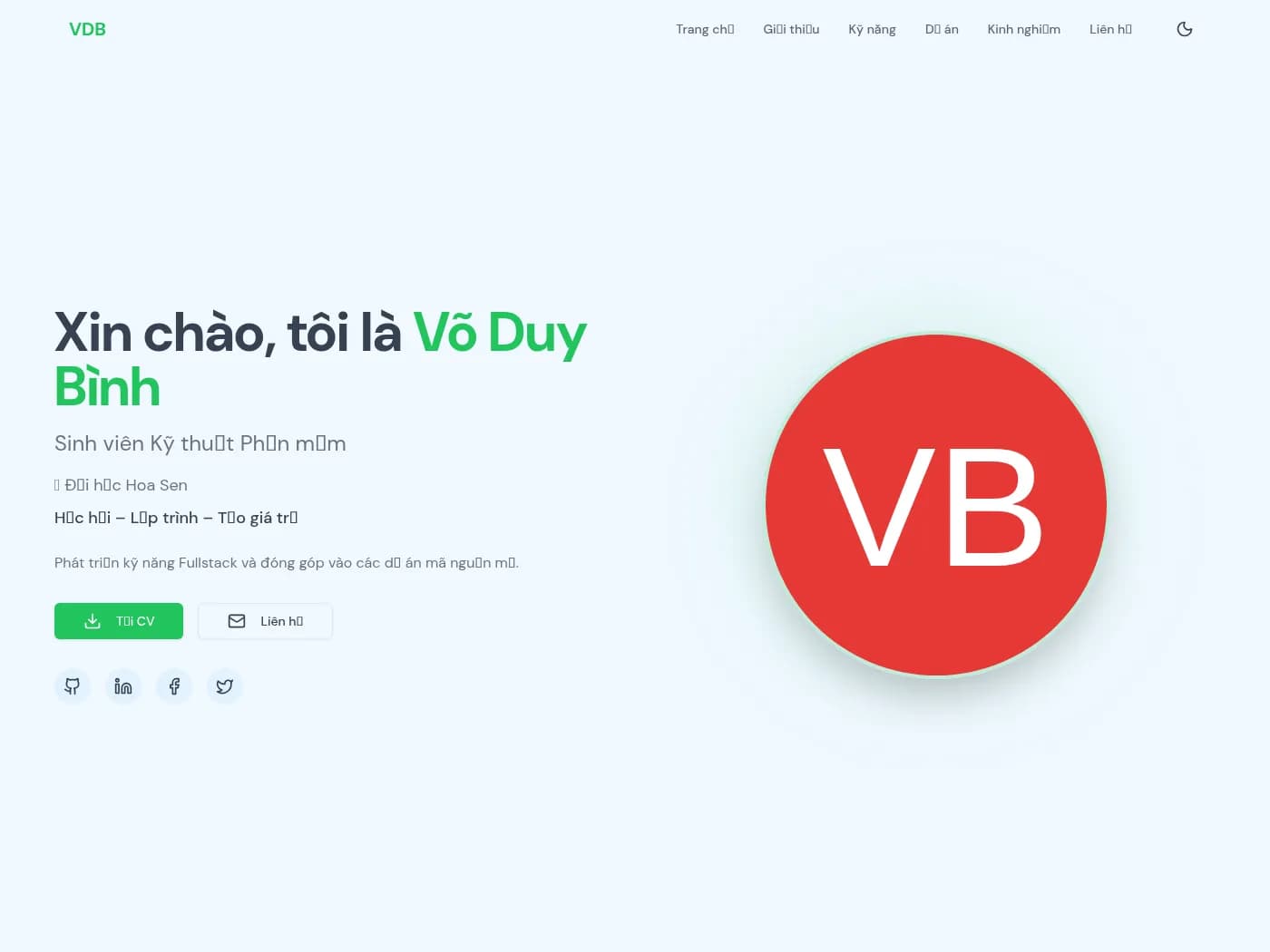 Võ Duy Bình - Personal Portfolio Website