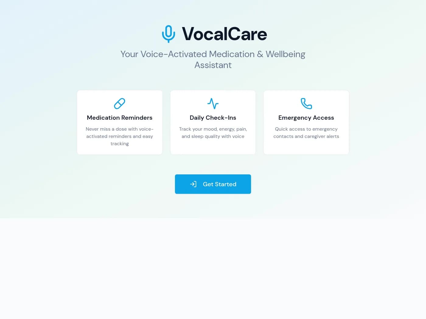 VocalCare: Voice-Activated Medication & Wellbeing Assistant