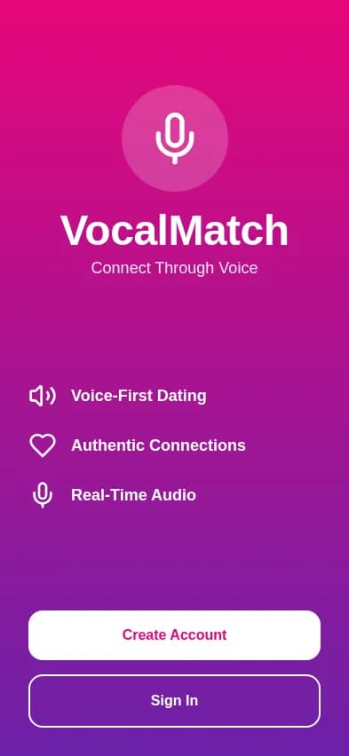 VocalMatch: Audio-First Mobile Dating App