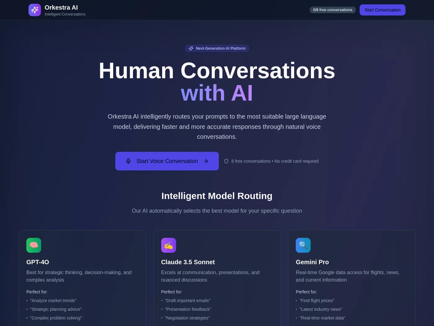 Voice-First AI Model Router