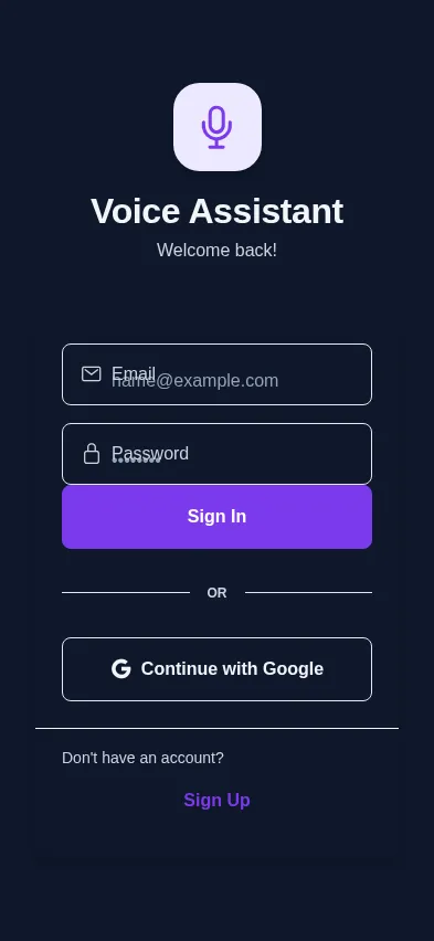 Voice Assistant Mobile