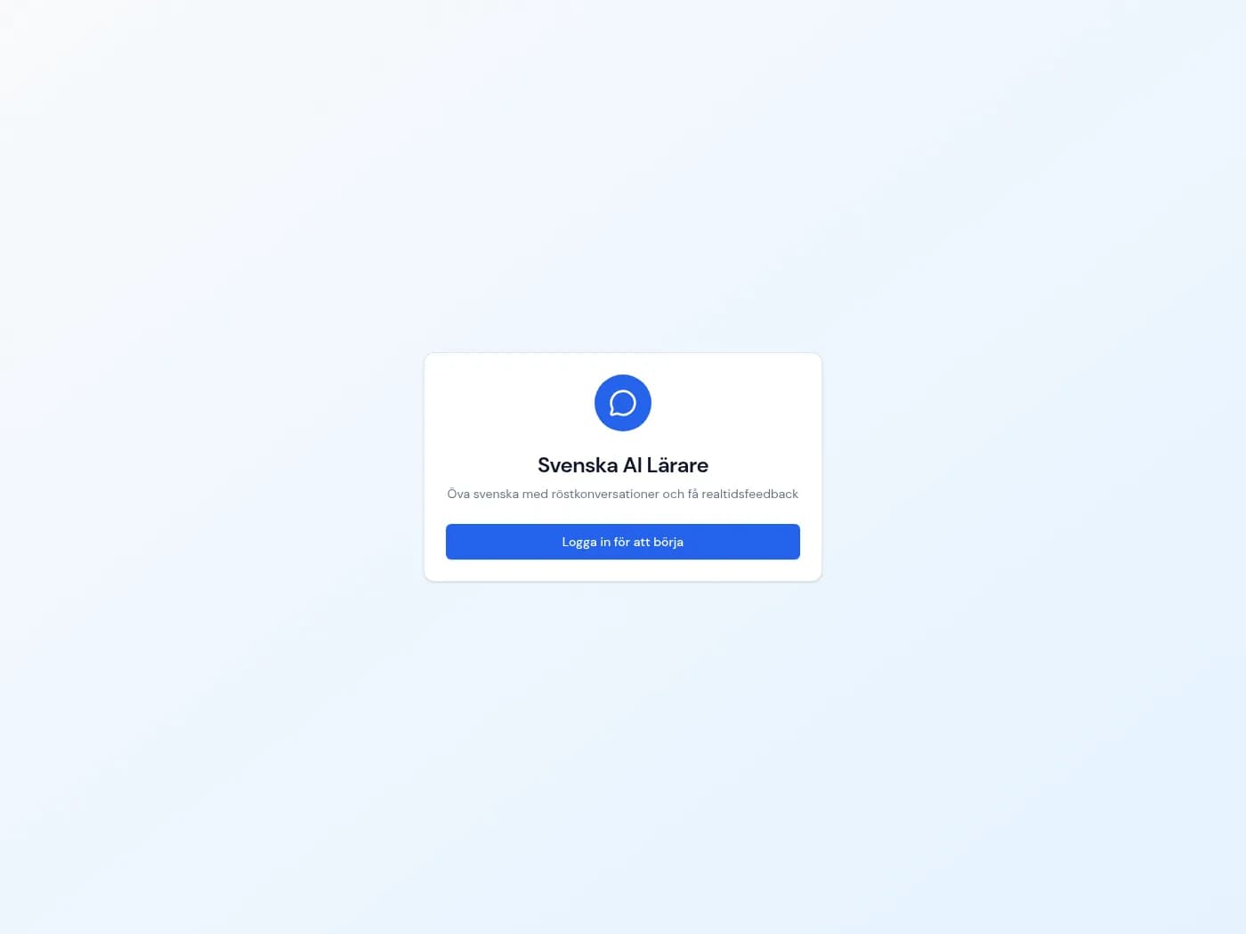 Voice-Based Swedish AI Language Tutor