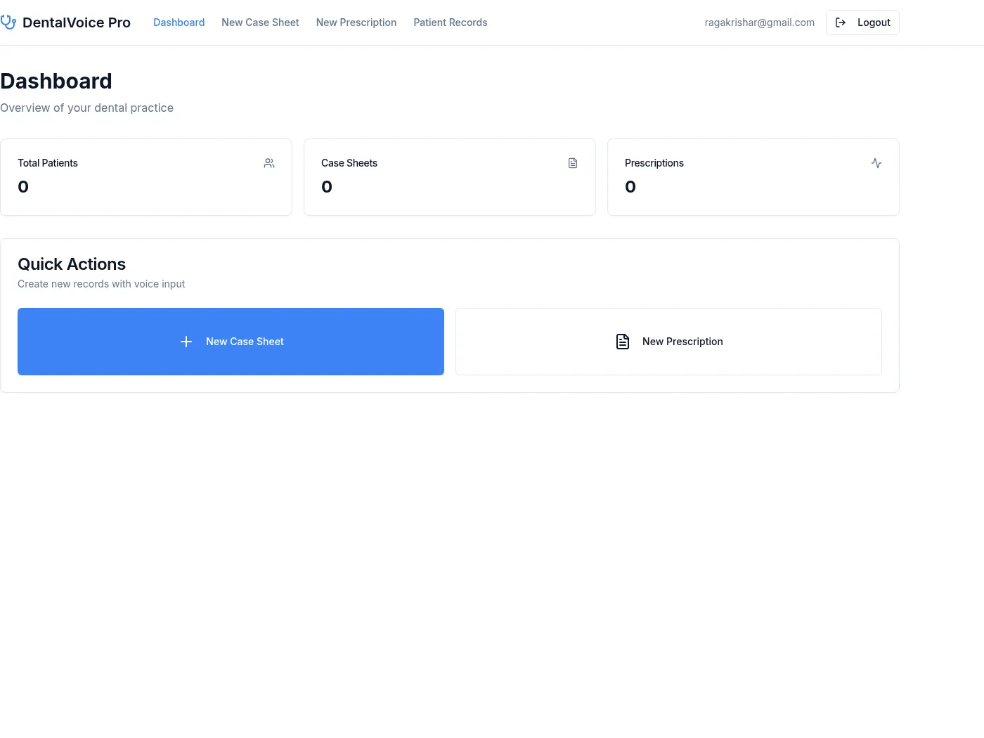 Voice-Enabled Dental Case Sheets and Prescription Manager