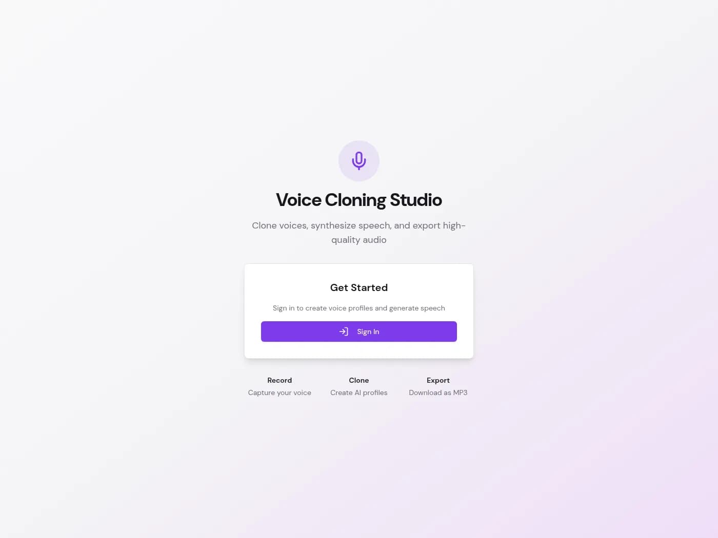 Voice Cloning and Synthesis Web App