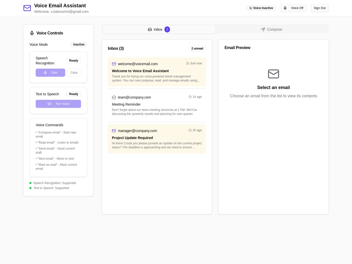 Voice Email Assistant