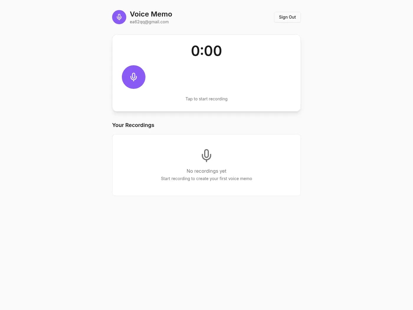 Voice Memo Web Recorder