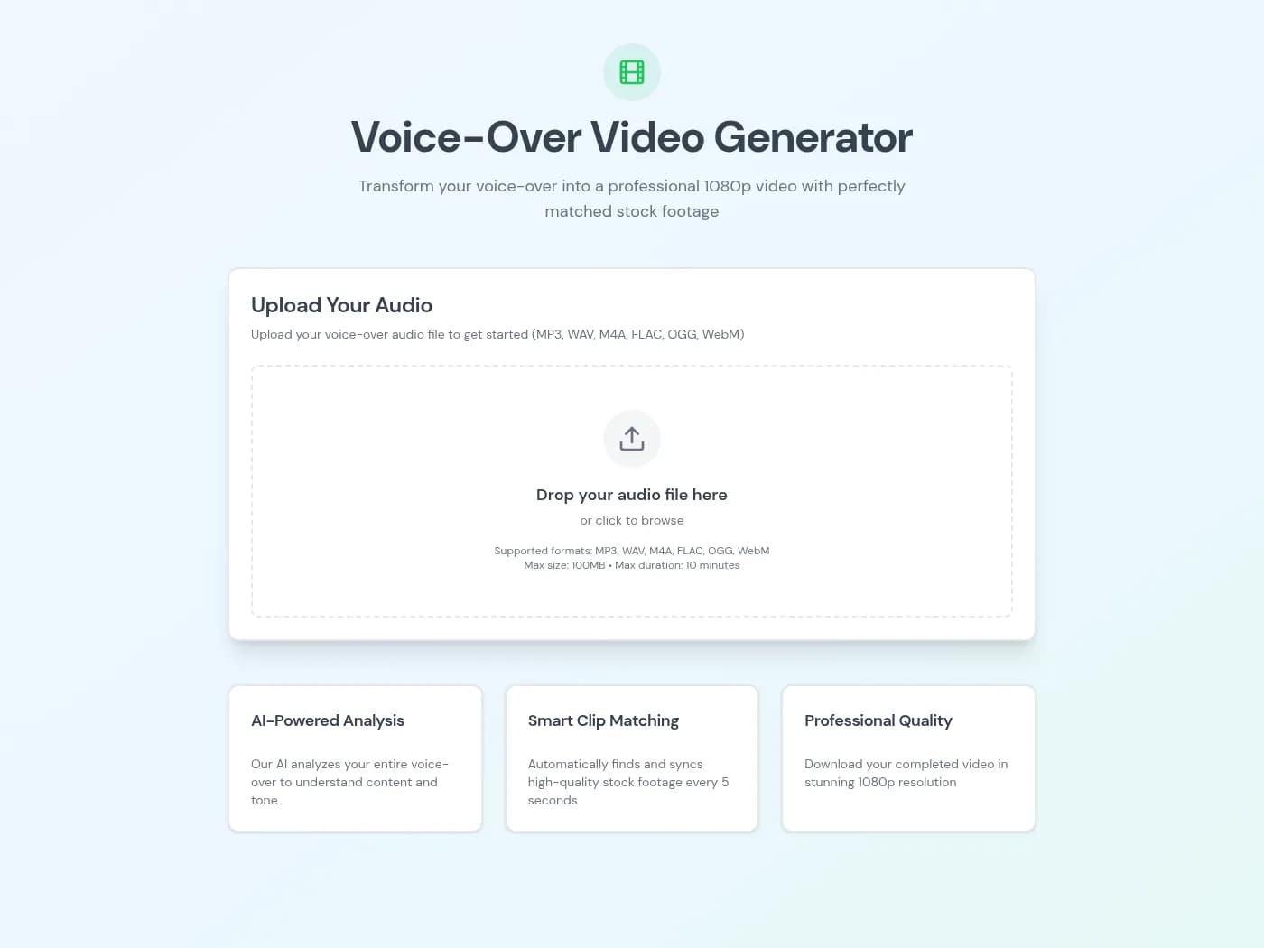 Automated Voice-Over Matched Stock Video Generator