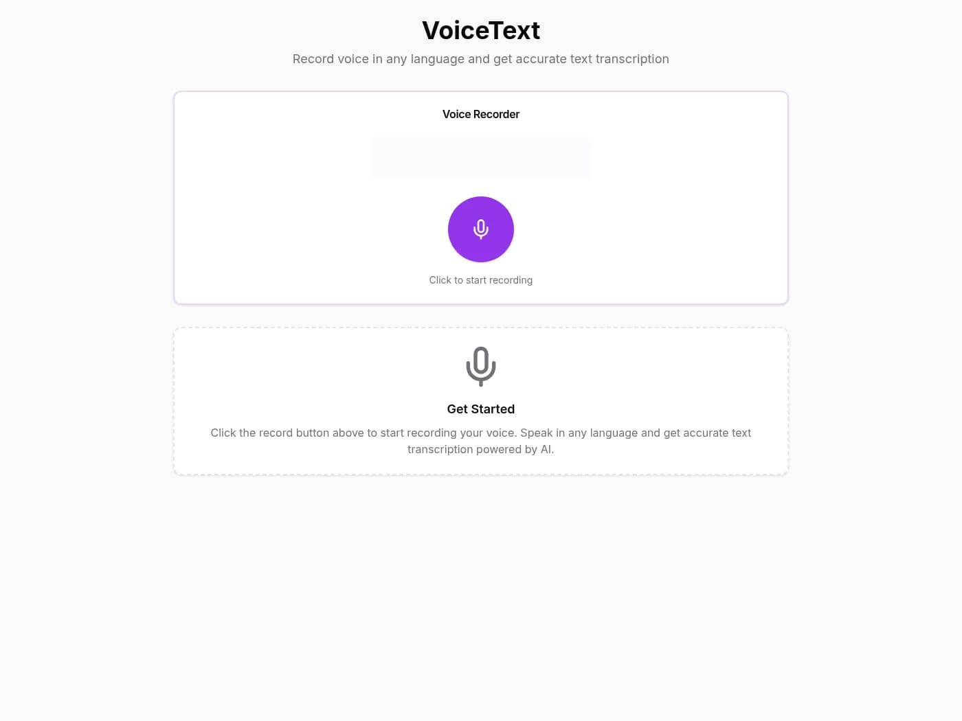 Voice Transcription Multilingual App
