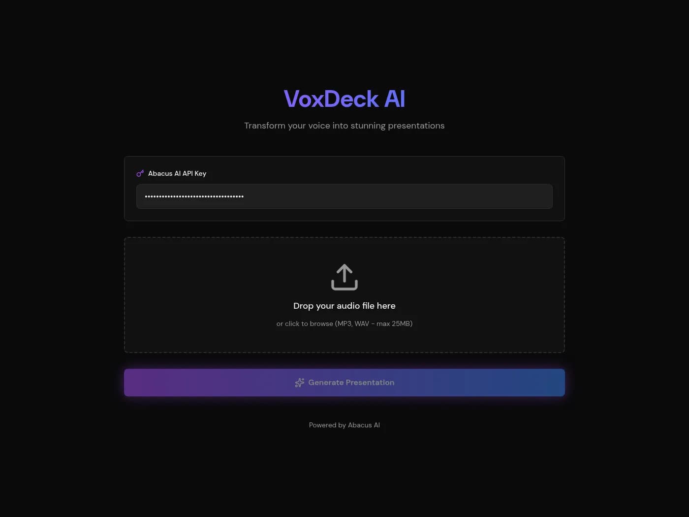 VoxDeck AI Presentation