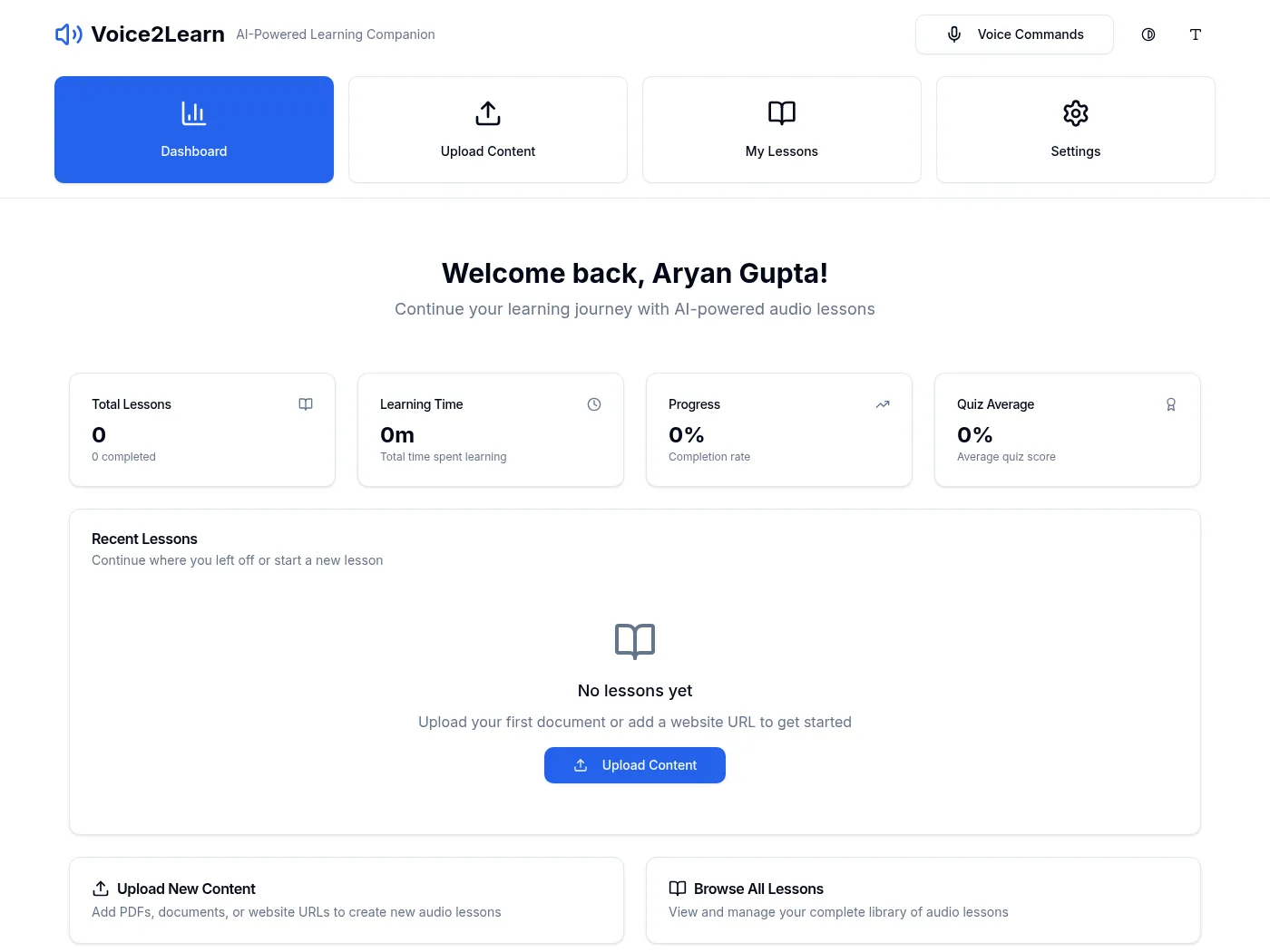 Voice2Learn – AI-Powered Learning Companion for the Visually Impaired